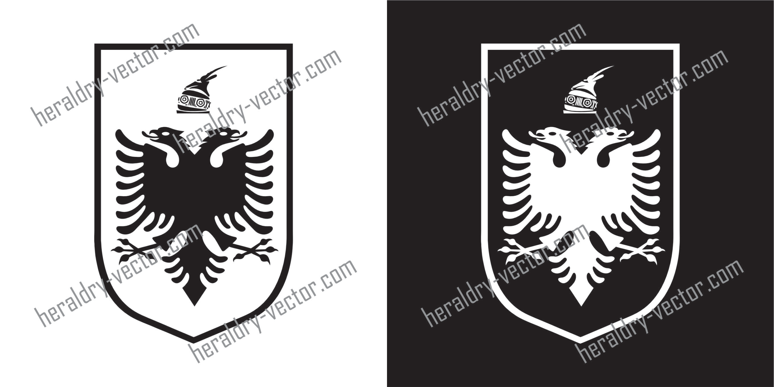 Albania (combo) - coat of arms - Vector image coat of arms