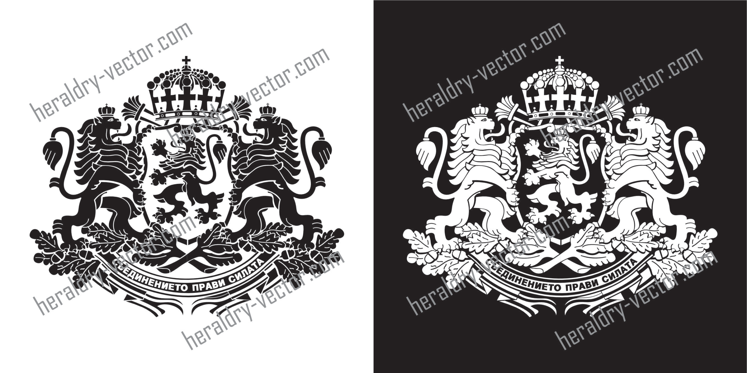 Bulgaria (combo) - coat of arms - Vector image coat of arms