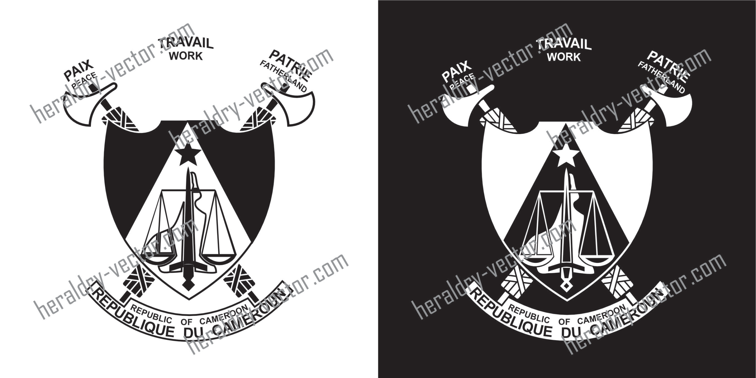 Cameroon (combo) - coat of arms - Vector image coat of arms