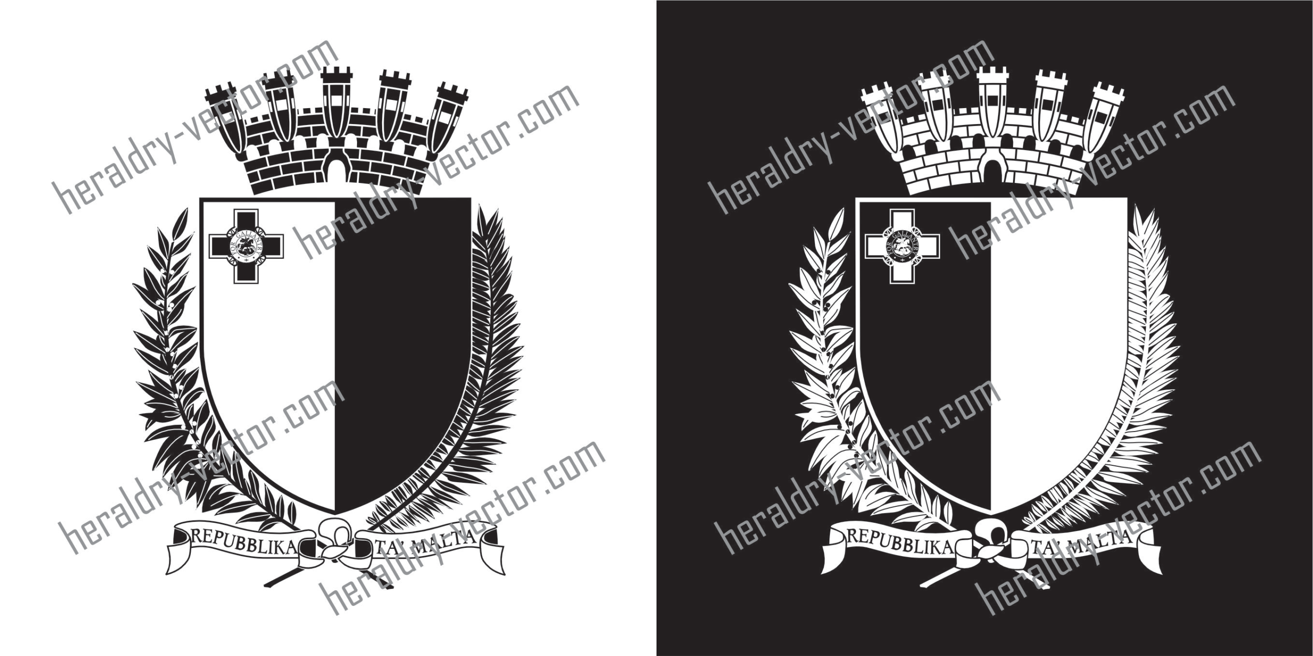 Mаlta (combo) - coat of arms - Vector image coat of arms