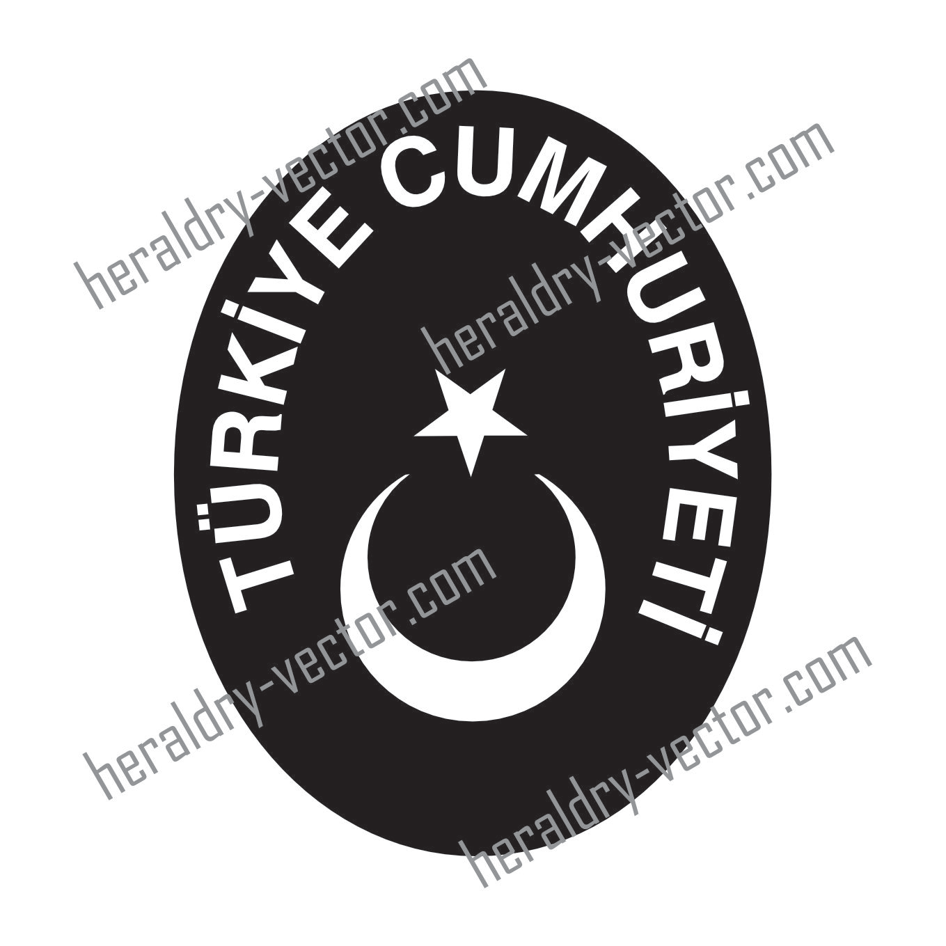 Turkey (light back) - coat of arms - Vector image coat of arms